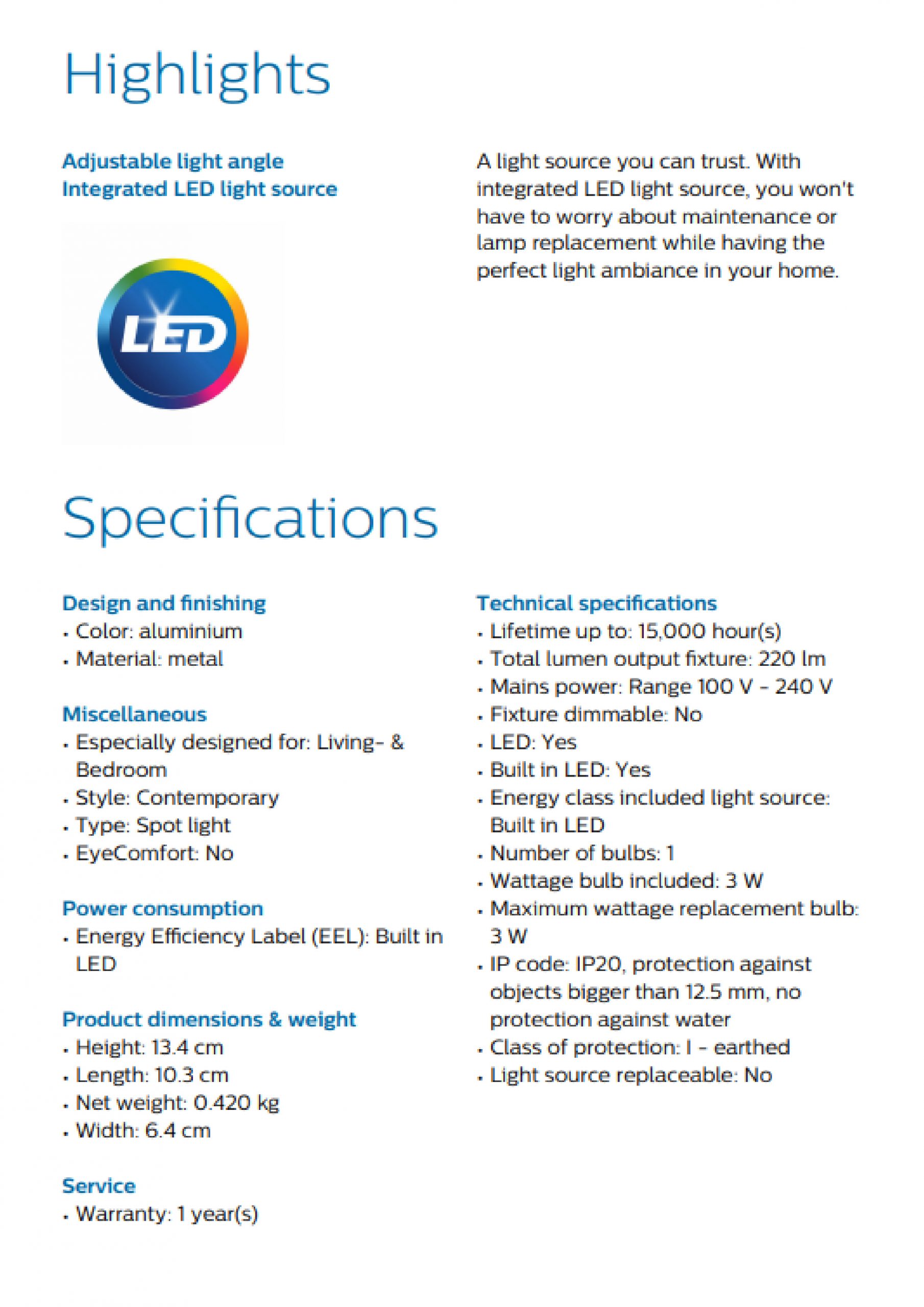 [Sale] Philips 68152 MyLiving Refract Track Spotlight Contemporary 3w ...